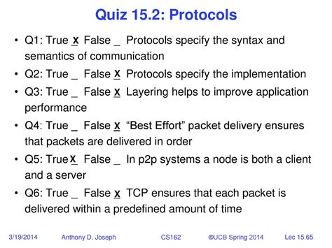March 19 2014 Anthony D Joseph CS162 Operating Systems And Systems