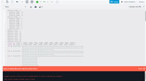 Data Section Exceeds Available Space In Board Tinkercard Programming Arduino Forum