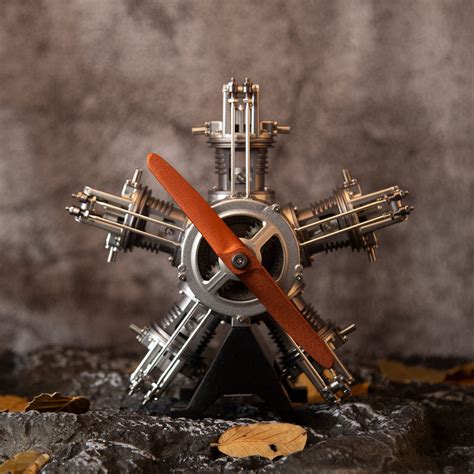 Teching 5 Cylinder Radial Engine Model Kit 1 6 Full Metal Aircraft Engine Build Your Own