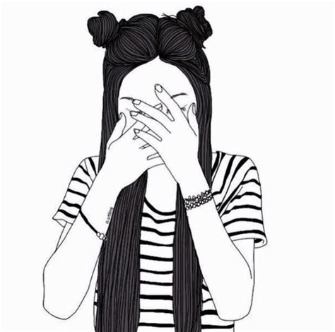 පැන්සලෙහි ගැහැණු ළමුන කළු හා සුදු ඇඳීම් 40 පින්තූර