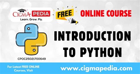 Introduction To Python Free Online Course Cigma Pedia