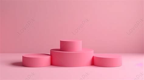 미니멀한 스타일로 핑크색 제품을 선보이는 3d 모양의 세련된 연단 연단 배경 3d 스타일 배경 세련된 미니멀리스트 배경 이미지 Hd 연단 3d 스타일 세련된