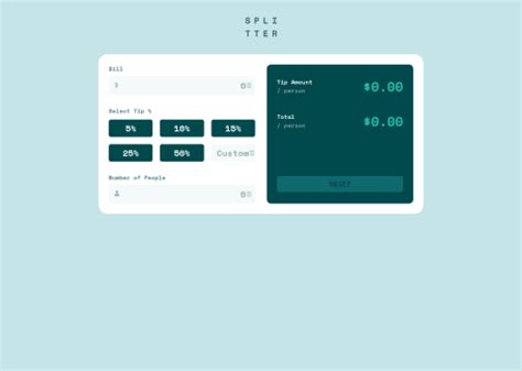 Frontend Mentor Tip Calculator App Coding Challenge Solution