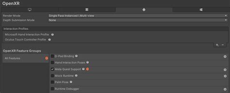 openxr interaction features on quest unity engine unity discussions