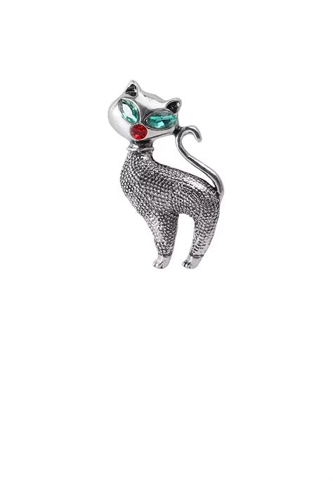 Buy Soeoes Simple Cute Cat Brooch With Cubic Zirconia Online Zalora