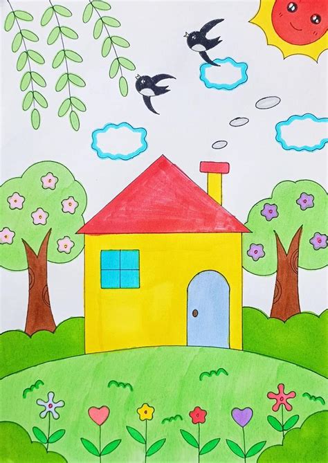 春天儿童画图片大全简笔画 春天儿童画画大全简单漂亮 博物迷