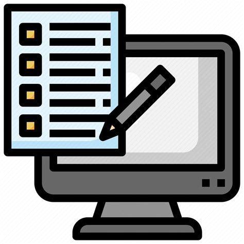Checklist Computer Monitor Report Pencil Icon Download On Iconfinder