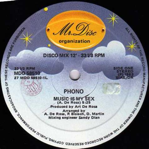 Music Is My Sex By Phono Italo Disco Single Italo Disco Reviews Ratings Credits Song