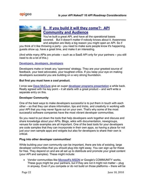 Lectura 2 4 Is Your Api Naked 10 Roadmap Considerations PDF