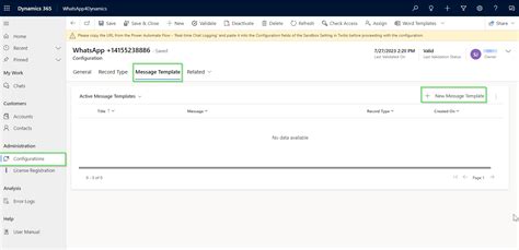 Configuring Message Templates Dynamics 365 Crm Apps