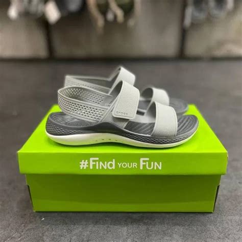 Крокс сандалі лайтрайд 360 сірі Crocs Sandal Literide 360 Light Grey Slate Grey — ціна 1250 грн