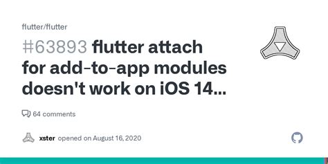 flutter attach for add to app modules doesn t work on ios 14 document how to add