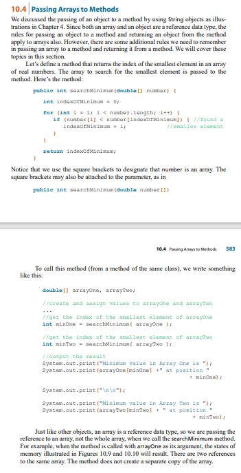 Solved 104 Passing Arrays To Methods We Discussed The
