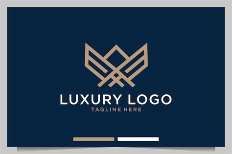 고급스러운 모노그램 로고 디자인 프리미엄 벡터