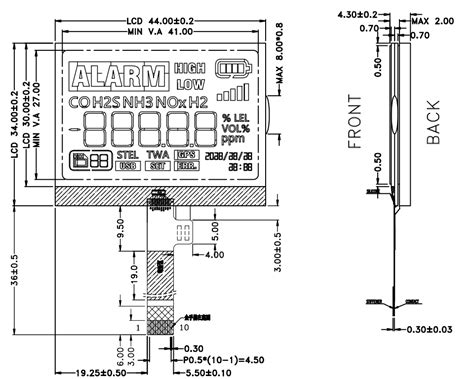 Custom 6 Digit 7 Segment Lcd Display