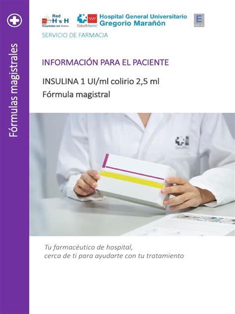 Insulina 1 Uiml Colirio Descargar Gratis Pdf Farmacéutico Medicamentos Con Receta