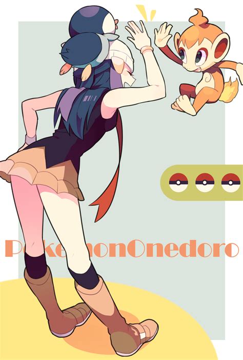 Dawn Piplup And Chimchar Pokemon And More Drawn By Nagatsukiariake Danbooru