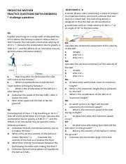 Practice Questions In Projectile Motion Pdf PROJECTILE MOTION PRACTICE QUESTIONS WITH ANSWERS