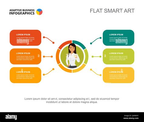 Six Elements Plan Process Chart Template For Presentation Vector