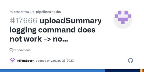 Uploadsummary Logging Command Does Not Work No Extensions Tab · Issue 17666 · Microsoft