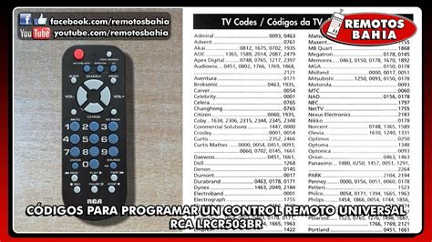 Códigos Para Programar Control Universal