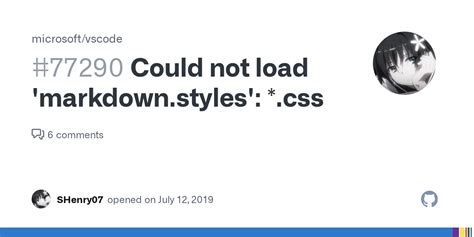 Could Not Load Markdown Styles Css Issue Microsoft Vscode Github