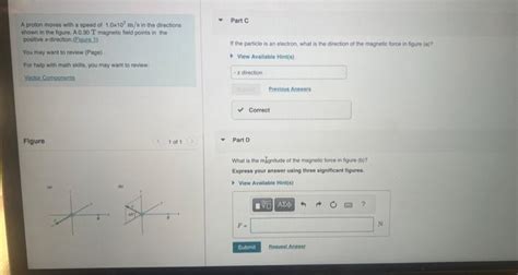 Solved A Proton Moves With A Speed Of M S In The Chegg Com
