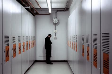 Ingeniero Que Despliega Sensores De Temperatura Y Humedad En La Sala