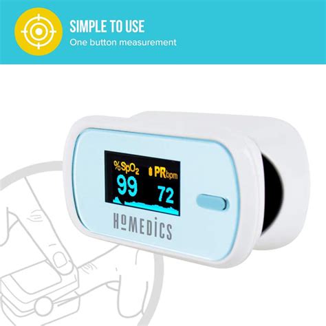 Homedics Fingertip Pulse Oximeter Measures Oxygen Saturation Spo2 P