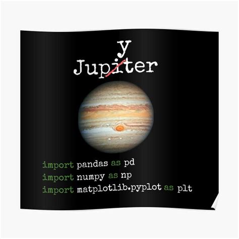 Data Science Python Programming Numpy Pandas Matplotlib Jupyter Poster By Hitokami