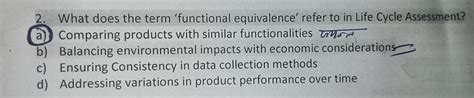 Solved What Does The Term Functional Equivalence Refer To