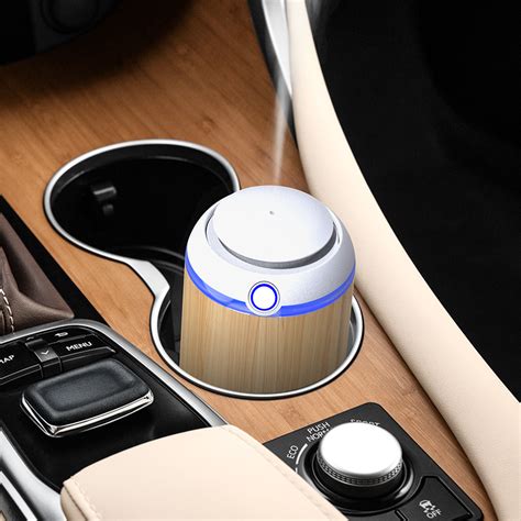 Car Aluminium Waterless Sensor Essential Oil Nebulizing Diffusers Battery Rechargeable Aroma