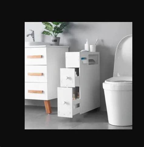 PVC Waterproof Bathroom WC Side Storage Cabinet Racks With Drawer By Miza At Rs Piece In
