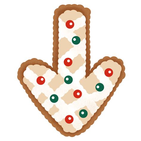 Gingerbread Christmas Arrow Symbol 34334533 Png