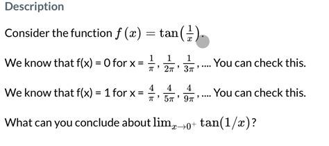 Solved Descriptionconsider The Function F X Tan 1x We Know
