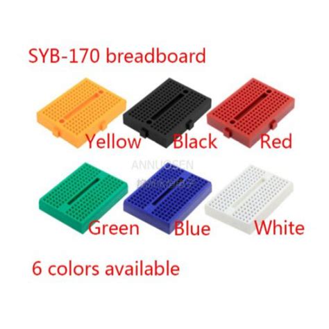 jual mini breadboard syb 170 small solderless raspberry 170 lubang