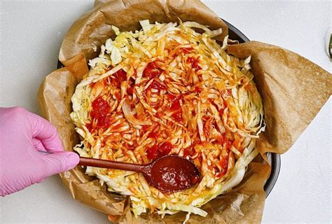 초간단 노밀가루 양배추 피자