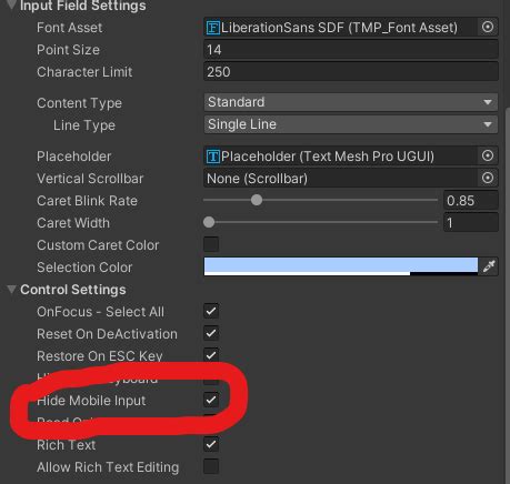 How To Direct Input In Field For TMPro InputField In Android Unity