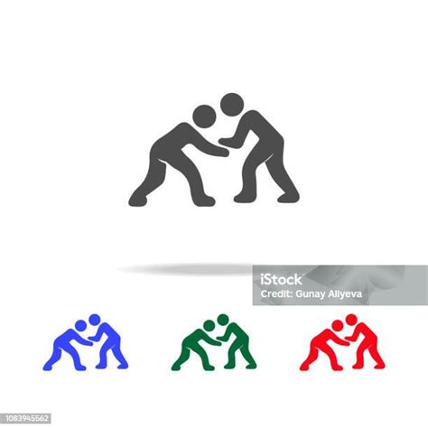 레슬링 아이콘입니다 멀티 스포츠 요소의 요소 아이콘 색깔 프리미엄 품질 그래픽 디자인 아이콘입니다 정보 그래픽 모바일 응용 프로그램 웹 디자인 웹 사이트에 대 한 간단한