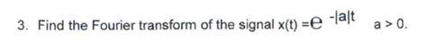 Solved Find The Fourier Transform Of The Signal Chegg