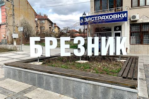 Обемни букви Брезник украсиха градинката на Общината