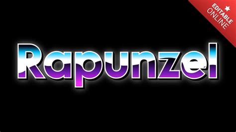 Rapunzel Arcade Text Effect Generator
