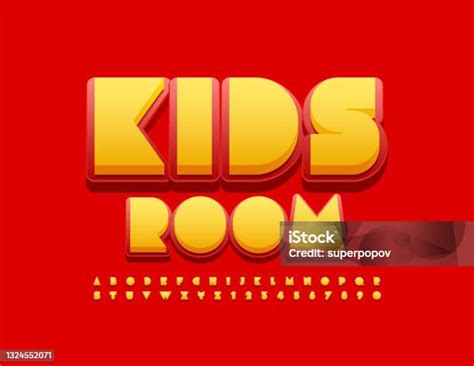 빨간색과 노란색 알파벳 문자 및 숫자 세트 벡터 밝은 기호 키즈 룸 0명에 대한 스톡 벡터 아트 및 기타 이미지 0명 개념