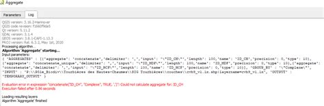 Evaluation Error When Using Aggregate Tool In Qgis Geographic