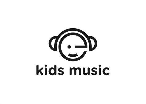 아이 음악 로고 디자인 벡터 일러스트 레이 션 프리미엄 벡터