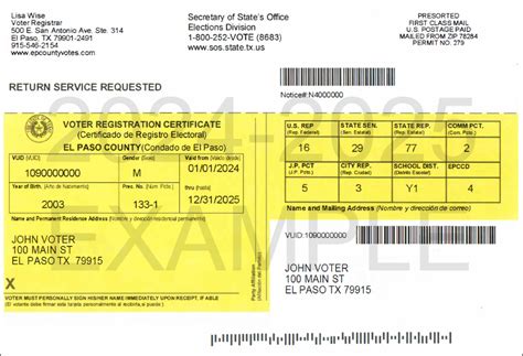 2024 2025 Voter Registration Certificates To Be Mailed Countywide
