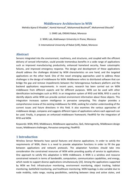pdf middleware architecture in wsn