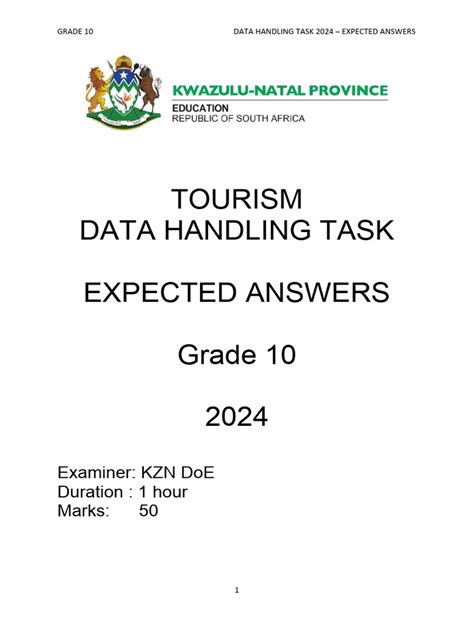 Data Handling Test 2024 Expected Answers Pdf