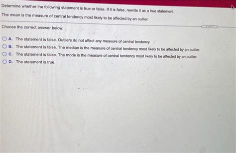 solved determine whether the following statement is true or