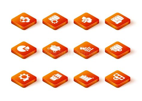 Set Arrow Growth Gear Mobile And Password Pie Chart Infographic Coal Mine Trolley Password